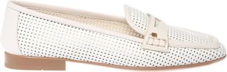 Baldinini Femme, Chaussures, Blanc, Taille: 39 1/2 EU Perforated Loafer