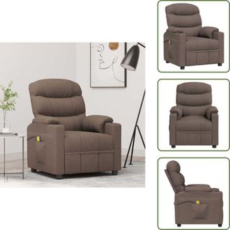 vidaXL The Living Store Massagesessel Taupe Stoff - Massagesessel