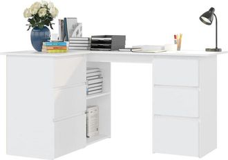 Fimei Fimei - Bureau dangle Blanc 145x100x76 cm Agglom&eacute;r&eacute;