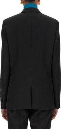 Bottega Veneta Single-Breasted Wool Blazer - Black
