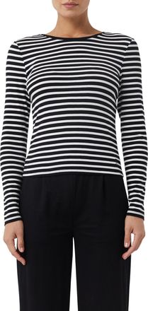 Comma Gestreiftes Longsleeve aus Baumwolle