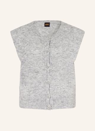 HUGO BOSS Strickjacke Foldrerio grau