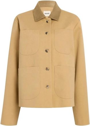 Khaite Femme, Vestes, Beige, Taille: 40 FR Giacca tasche frontali