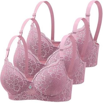 Generic Soutien-gorge classique en dentelle pour femme avec armatures, 3 pi&egrave;ces, soutien-gorge avec bustier r&eacute;glable, ensemble de soutien-gorge confortable, r