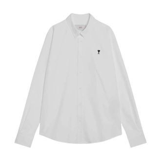 Ami Homme, Chemises, Gris, Taille: L Chemises en coquille de nacre et coton