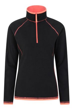 Mountain Warehouse Montana Fleecejacke für Damen aus Microfleece - Atmungsaktiver Fleece-Pullover für Damen, schnelltrocknend, warme Fleecejacke, Half-Zip - Outdoor Tief