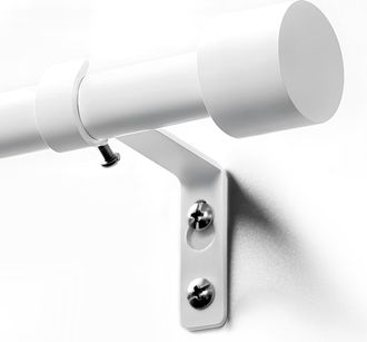 Deconovo Gardinenstange ausziehbar 76-325 cm, &Oslash;19 mm 3/4 Zoll, Wei&szlig;, Teleskop Vorhangstange aus Metall, stabil und rostfrei, inklusive Montagezubeh&ouml;r, f&uuml;r Wohn