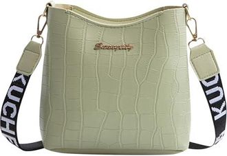 Generic Sac &agrave; bandouli&egrave;re pour femme avec gaufrage crocodile - En cuir synth&eacute;tique - Avec large bandouli&egrave;re amovible et r&eacute;glable - Pour le quotidien, les lois