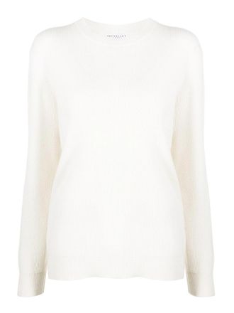 Brunello Cucinelli Rundhalspullover - Wei&szlig;
