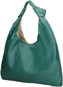 Gave Lux Sac &agrave; bandouli&egrave;re pour femme en cuir v&eacute;ritable Made in Italy 41x28x3 cm GLX228113923FBG, vert fonc&eacute;, Taille unique