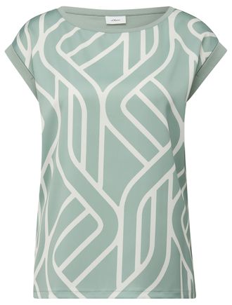 s.Oliver Black Label Damen 2151855 T-Shirt, Green 72D3, 38