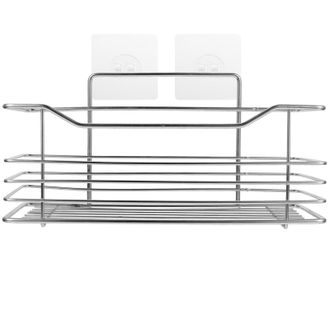 Aboofan Duschablage Edelstahl Wandregal ohne Bohren Badezimmer Aufbewahrungsregal Rechteckig Selbstklebender Organizer f&uuml;r Shampoo Zahnb&uuml;rste und Toilettenart