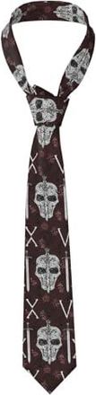 Generic Cravate Pour Hommes &Eacute;p&eacute;e De Cr&acirc;ne Mal&eacute;fique Et Rouge Sombre Occulte Mal&eacute;fique R&eacute;glable Tie Tendance Cravates Homme Pour F&ecirc;te L&Eacute;cole &Eacute;v&eacute;nements