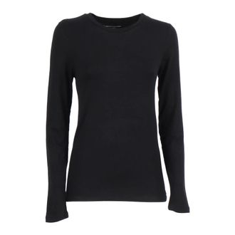 Majestic Filatures Rundhals-Strickware - - Knitwear - Herren - Schwarzk - M