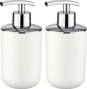 WENKO Seifenspender Brasil, nachf&uuml;llbarer Seifendosierer f&uuml;r Badezimmer und K&uuml;che, aus bruchsicherem Kunststoff, BPA-frei, Fassungsverm&ouml;gen: 320 ml, 7,3 x 1