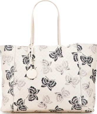Bottega Veneta 2012-2025 Nappa Intrecciomirage Butterfly tote bag - Blanc