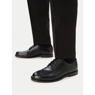 Calvin Klein Halbschuhe Calvin Klein Ess Rubber Derby Lth HM0HM02056 Schwarz