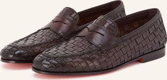 Santoni Penny-Loafer Door braun