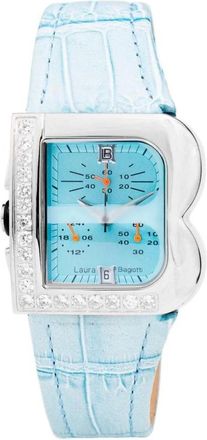 Laura Biagiotti Femme, Accessoires, Bleu, Taille: ONE Size Leather Dress Watch