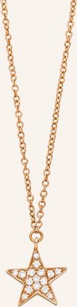 Leaf Halskette Stern Aus 18 Karat Ros&eacute;gold Mit Diamanten rosegold