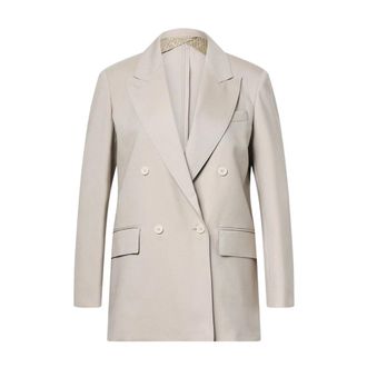 Max Mara Double-Breasted Blazer - - Jackets - Damen - Beige - XL