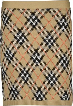 Burberry Femme, Jupes, Multicolore, Taille: 40 FR Jupe en laine à carreaux