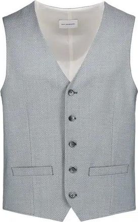 Roy Robson Herren Weste gr&uuml;n Schurwoll-Stretch