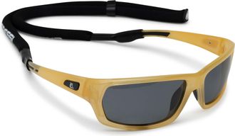 Cressi Unisex Bill W/Lace Sunglasses, Bakelit/Verspiegelte Gläser Schwarz, Standard