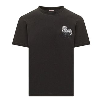 Kenzo Homme, Tops, Noir, Taille: M T-Shirt Tigre Heureux Kenzo