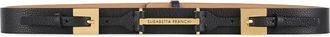 Elisabetta Franchi double buckle plate belt - Schwarz