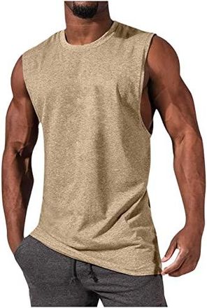 Generic Haut de sport uni sans manches pour homme - Classique - L&eacute;ger - Polyvalent, intelligent, confortable, respirant - Pour entra&icirc;nement musculaire - Pour 