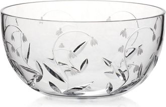 Cristalica Schale Obstschale Salatschüssel Maiglöckchen Transparent D 22,5 cm Kristall