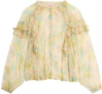 Petite Mendigote Blouse Diane &agrave; fleurs avec sous top &agrave; bretelles