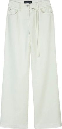 Luisa Cerano Femme, Pantalons, Vert, Taille: 44 FR Wideleg Denim with Tie Belt