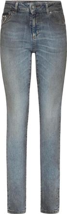 Philipp Plein Femme, Jeans, Gris, Taille: W26 Denim Jeggings Heart