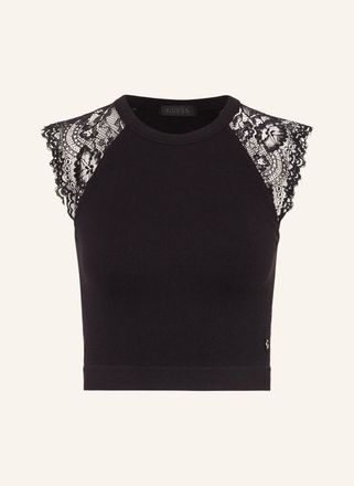 Guess Cropped-Top Millie Mit Spitze schwarz