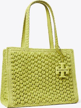 Tory Burch Damen Small Ella Hand-Crocheted Popcorn Tote