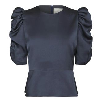 Neo Noir Benua Heavy Sateen Blouse - - Blouses & Shirts - Damen - Blau - XL