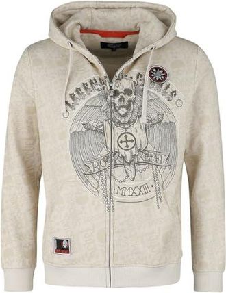 Rock Rebel by EMP Homme Veste Beige à Capuche avec Prince L