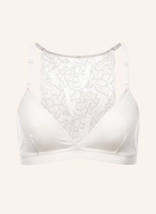 erlich textil Erlich Textil Mathilda Bralette Mit Spitze B&uuml;gellos Aus Modal - Verstellbare Tr&auml;ger weiss