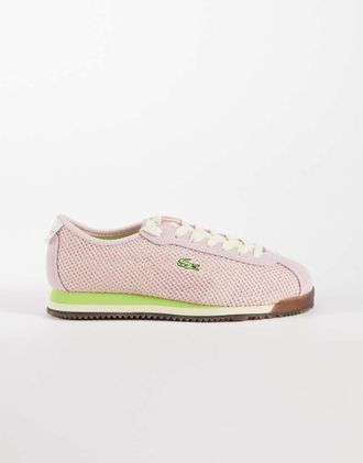 Lacoste Club-Low - Baskets basses &agrave; logo - Rose clair