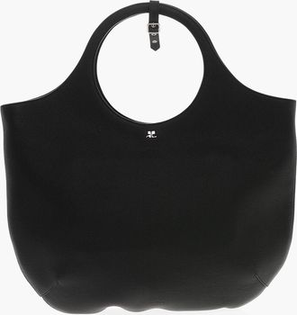 Courr&egrave;ges Hobo-Tasche HOLY aus genarbtem Leder Courreges