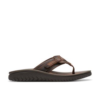 Clarks Herren Wesley Sun Flipflop, Bienenwachsleder, 39.5 EU