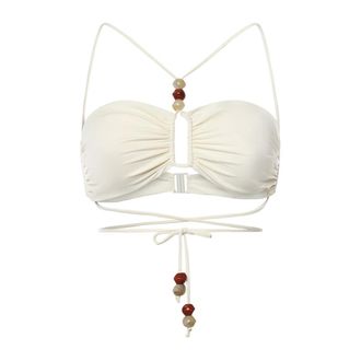 Magda Butrym Femme, Maillots de bain, Beige, Taille: 36 FR Haut de bikini