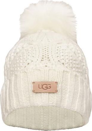 UGG Bonnet à Pompon torsadé pour Femme, Nimbus, Taille Unique
