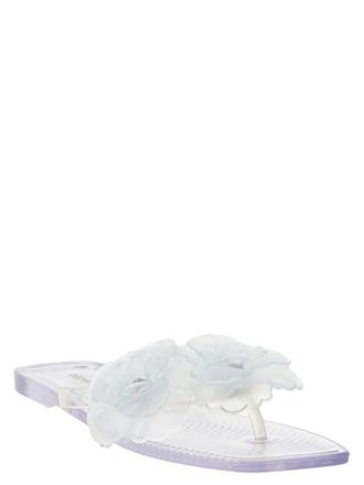 Coperni Silicone Flower Sandals - White
