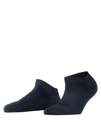 Falke Damen Sneakersocken ClimaWool W Sn Wolle Lyocell kurz einfarbig 1 Paar, Blau Navy Melange 6127, 41-42