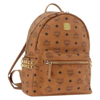 MCM Pre-owned PVC Leder Rucksack - - Pre-owned - Damen - Braun - ONE SIZE