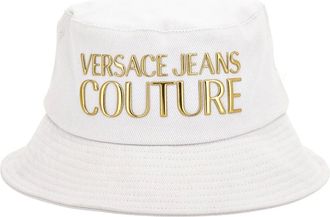 Versace Jeans Couture Homme, Accessoires, Blanc, Taille: M Logo Bucket Hat
