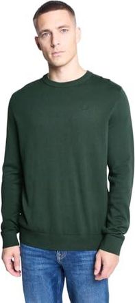 Street One Men Street One Men 3008622 Pull Basique en Coton, Vert Olive Doux, L Homme